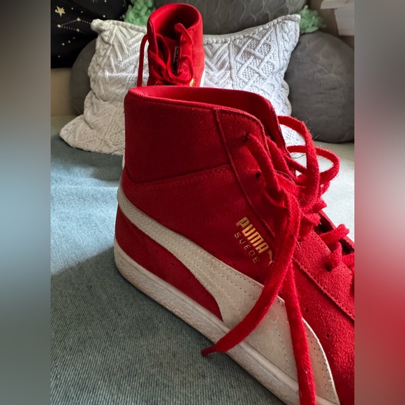 Puma | Shoes | Puma Suede Mid 2 High Risk Red | Poshmark